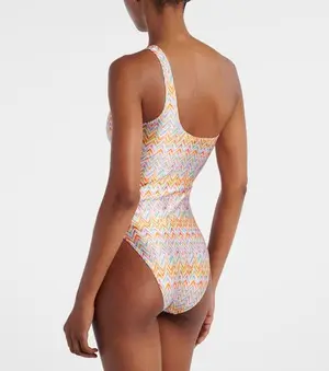 Missoni Chevron One-shoulder Swimsuit