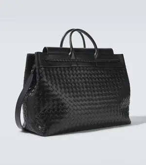 Bottega Veneta Andiamo Voyager Large Leather Tote Bag - Black