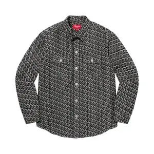 Supreme Monogram Denim Shirt - Black