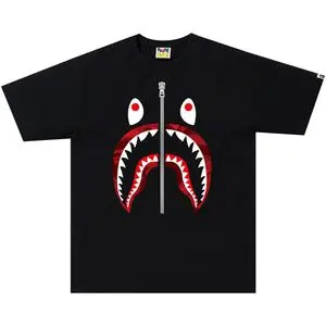 A BATHING APE Color Camo Shark Tee /red - Black