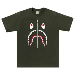 A BATHING APE Shark Tee 'olive Drab - Green