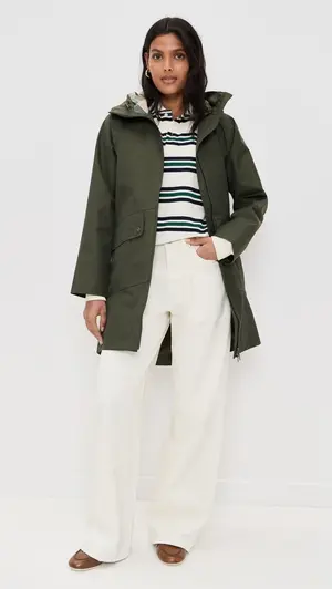 Barbour Heron Waterproof Jacket - Olive