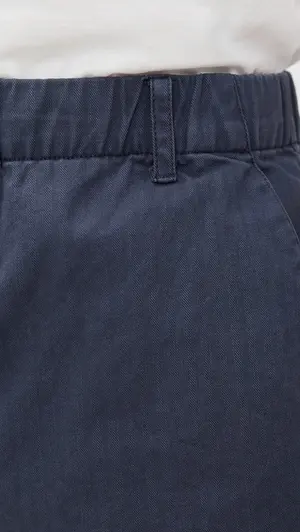 ALEX MILL Herringbone Pull-on Shorts - Navy
