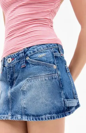 BDG URBAN OUTFITTERS Carpenter Denim Mini Skirt - Blue