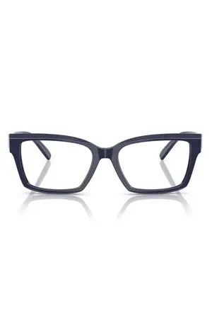 Tiffany & Co. 54mm Square Optical Glasses - Solid Dark Blue/ Demo Lens