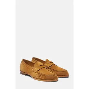 SCAROSSO Fred Loafers - Tan - Suede