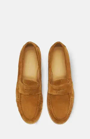 SCAROSSO Fred Loafers - Tan - Suede