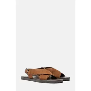 SCAROSSO Massimo Sandals - Tan - Suede
