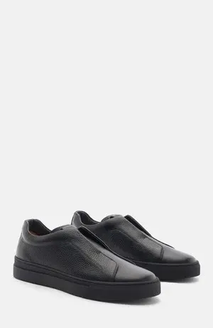 SCAROSSO Luca Slip-on Sneakers - Black - Calf