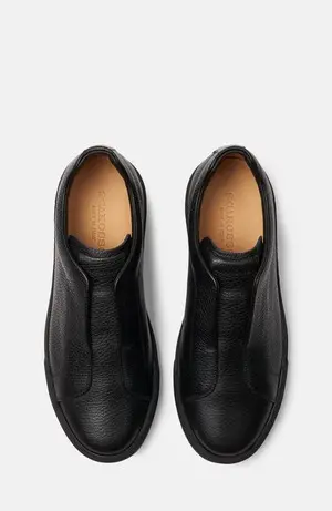 SCAROSSO Luca Slip-on Sneakers - Black - Calf
