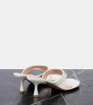 GIANVITO ROSSI Ascent 55 Leather Mules - White