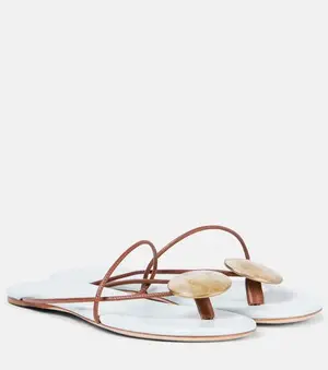 Christopher Esber Doma Embellished Leather Sandals - Blue