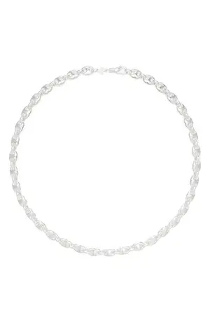 Tory Burch Delicate Gemini Link Necklace - Light Silver