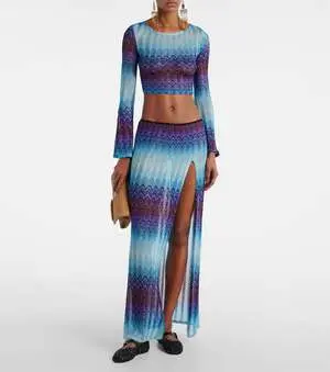 Missoni Zigzag Lamé Maxi Skirt