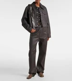 LEMAIRE High-rise Cotton Wide-leg Trousers