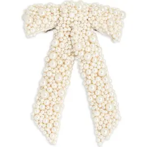 JENNIFER BEHR Donna Bow Barrette - Pearl