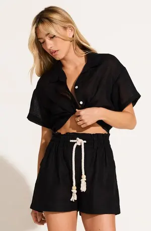 Vitamin A® Linen Cover-up Shorts