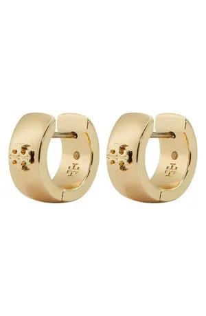 Tory Burch Icon Huggie Earrings - Tory Gold