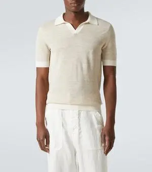 Thom Sweeney Cotton-blend Polo Shirt