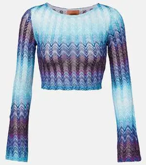 Missoni Zigzag Lame Cropped Top