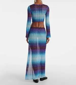 Missoni Zigzag Lame Cropped Top