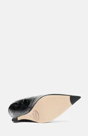SCAROSSO Marta Iii High Heels - Black - Croco-printed Calf