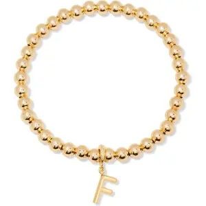 BROOK & YORK Makenna Initial Charm Bracelet Gold - F