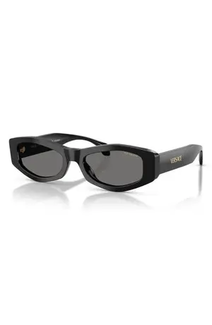 Versace 54mm Polarized Irregular Sunglasses