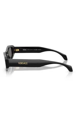 Versace 54mm Polarized Irregular Sunglasses