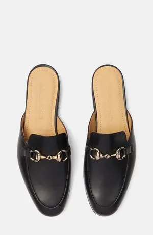 SCAROSSO Serena Horsebit Loafers - Black - Calf