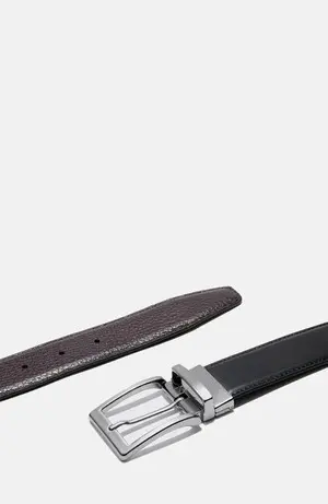 SCAROSSO Reversible Belt - Mixed Black/brown Calf