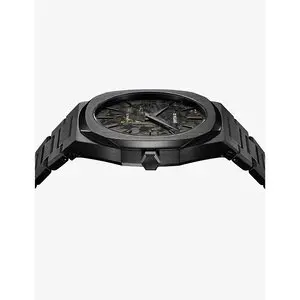 D1 MILANO Dlc Ultra Thin 40mm Stainless Steel Bracelet Watch - Black