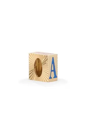 Adina Reyter Initial Bead Charm Yellow Gold A