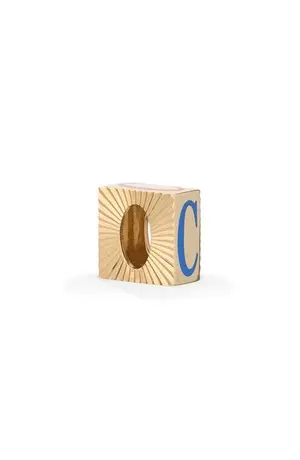 Adina Reyter Initial Bead Charm Yellow Gold C