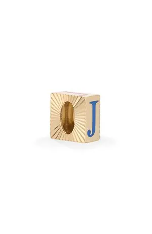 Adina Reyter Initial Bead Charm Yellow Gold J