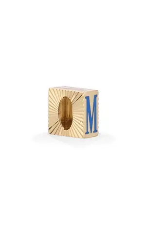 Adina Reyter Initial Bead Charm - Yellow Gold M