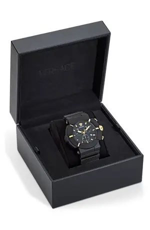 Versace Real Active Chronograph Bracelet Watch - Black Ecoceramic