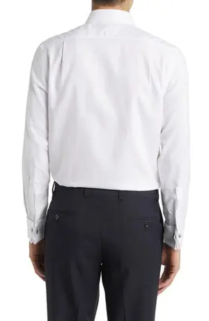 CHARLES TYRWHITT Non-iron Royal Oxford Slim Fit Shirt Double Cuff - White