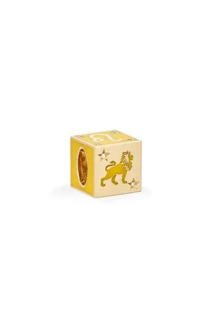 Adina Reyter Zodiac Diamond Bead Charm - Yellow Gold Leo