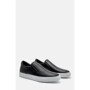 SCAROSSO Filippo Slip-on Sneakers - Black - Calf