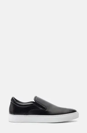 SCAROSSO Filippo Slip-on Sneakers - Black - Calf