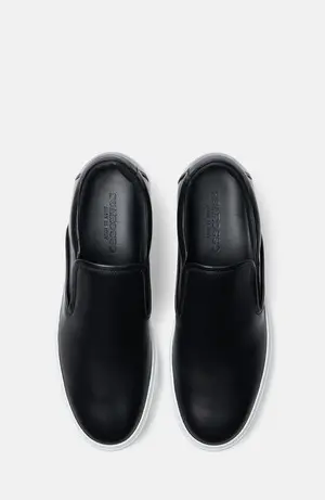 SCAROSSO Filippo Slip-on Sneakers - Black - Calf