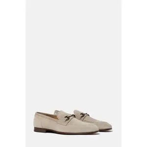 SCAROSSO Horsebit Loafers - Sand - Suede