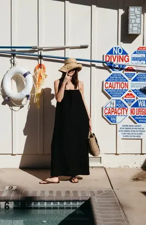 WHIMSY + ROW Soleil Maxi Dress - Black