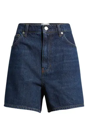 REFORMATION High Waist Raw Hem Denim Shorts