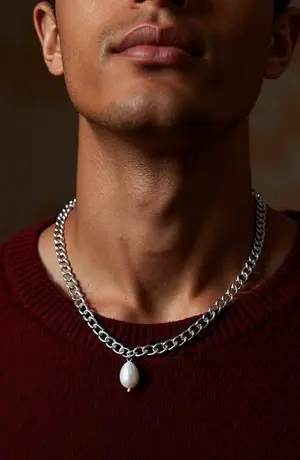 MR. ETTIKA Pearl Charm Chain Necklace