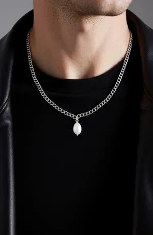 MR. ETTIKA Pearl Charm Chain Necklace