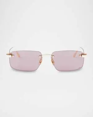 Dior Rimless Square Sunglasses Gldviolmr