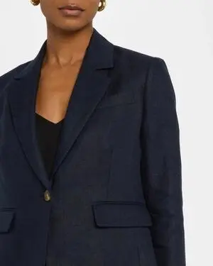 ARGENT Basketweave Linen Blazer