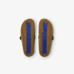 Burberry Check Suede Urchin Clogs - Jute